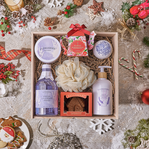 Christmas Tea & Bath Gift Box – Christmas gift baskets – Canada ...