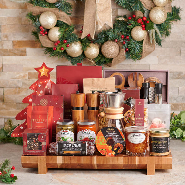 Opulent Christmas Coffee & Gourmet Gift Set – Christmas gift baskets ...