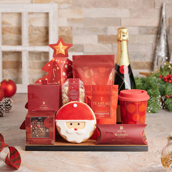 Sweet Santa & Champagne Christmas Gift Set – Christmas gift baskets ...